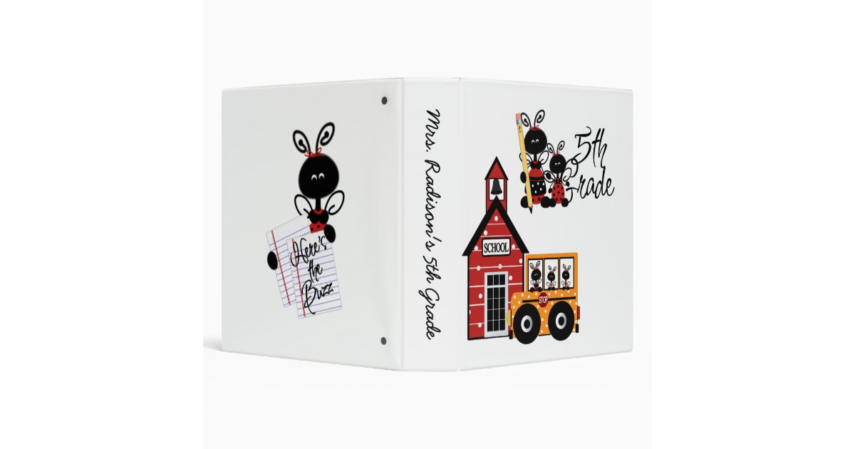 Ladybug 5th Grade Binder | Zazzle