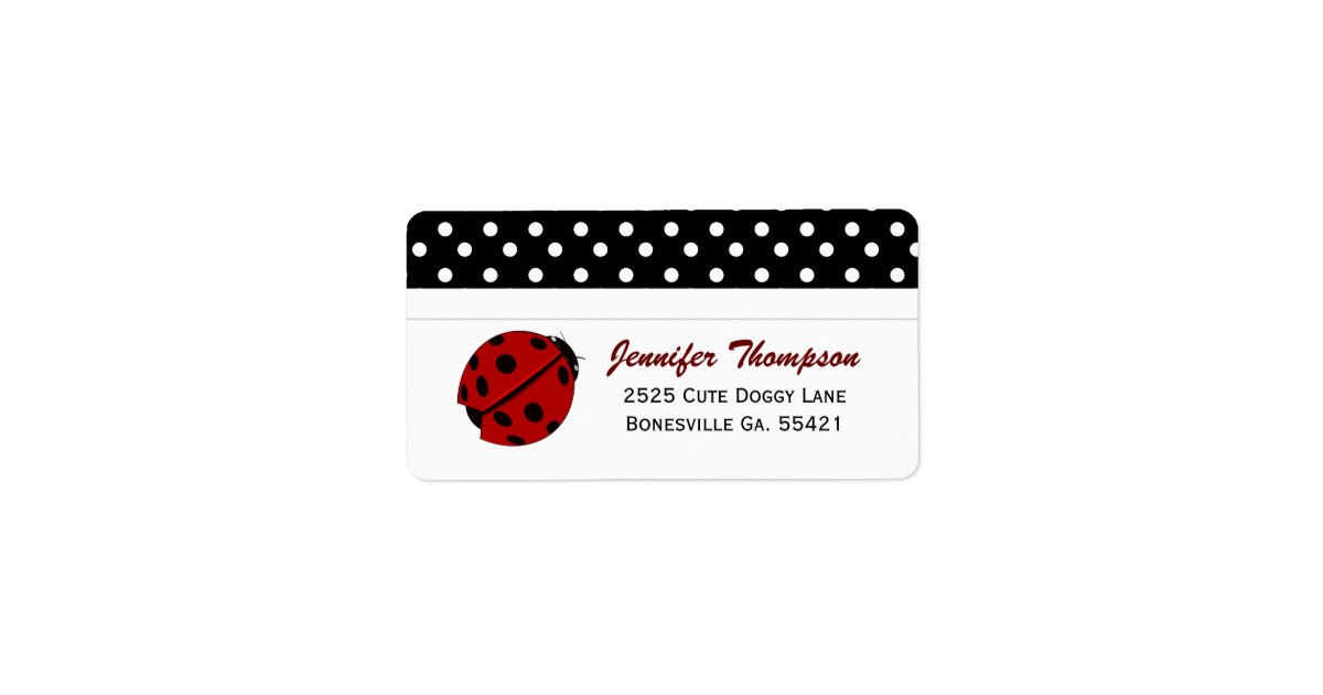 Ladybug Address Labels | Zazzle