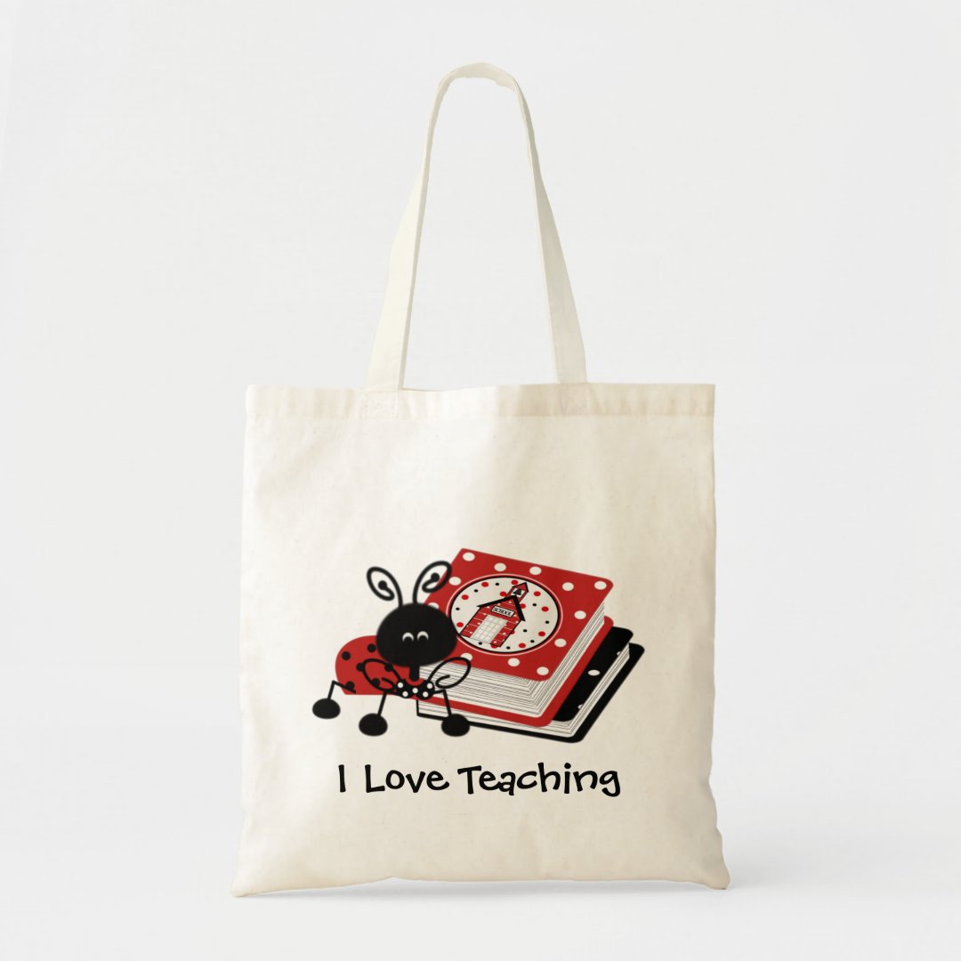 Ladybug and Books Teacher's Tote Bag | Zazzle