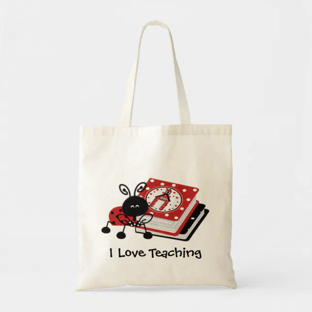 Ladybug and Books Teacher's Tote Bag | Zazzle