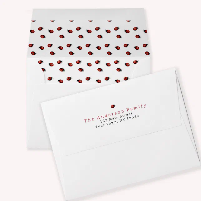 Ladybug Baby Shower Address Envelope | Zazzle