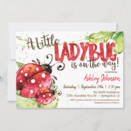 Ladybug Baby Shower invitation, Girl Invitation | Zazzle