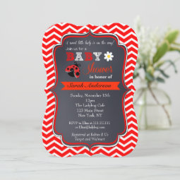 Ladybug Baby Shower Invitations | Zazzle