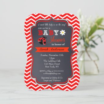 Ladybug Baby Shower Invitations | Zazzle
