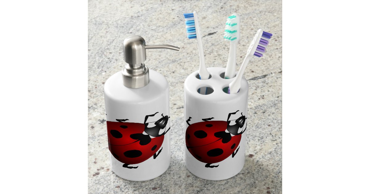 Ladybug Bath Sets Cute Ladybird Bug Bathroom Set | Zazzle