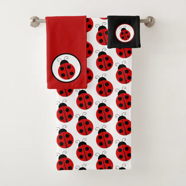 Ladybug Bathroom Towel Set | Zazzle