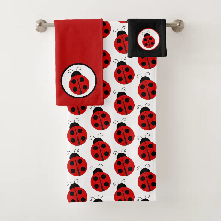 Ladybug Bathroom Towel Set | Zazzle