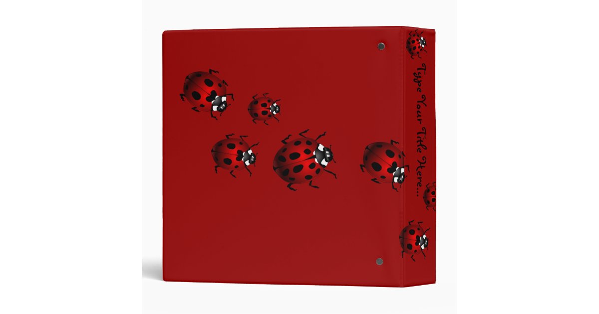 Ladybug Binder Cute Ladybug Art School Supplies | Zazzle
