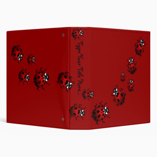 Ladybug Binder Cute Ladybug Art School Supplies | Zazzle