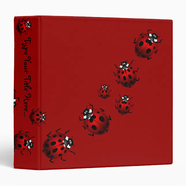 Ladybug Binder Cute Ladybug Art School Supplies | Zazzle