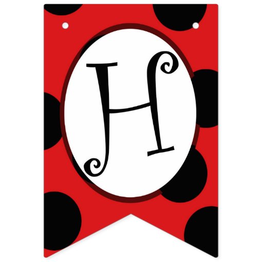 Ladybug Birthday Bunting Flags | Zazzle