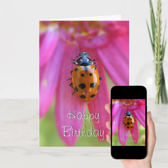 Ladybug Birthday Card | Zazzle