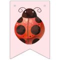 Ladybug Birthday Pennant Banner Bunting Flags | Zazzle