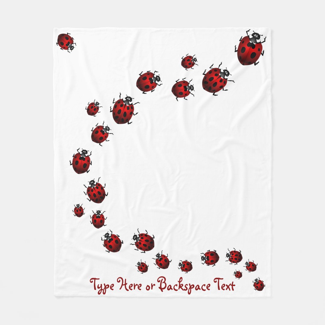 Ladybug Blanket Ladybug Custom Ladybird Blankets | Zazzle