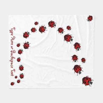 Ladybug Blanket Ladybug Custom Ladybird Blankets | Zazzle