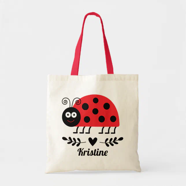 Ladybug Book Reading Gift Tote Bag | Zazzle