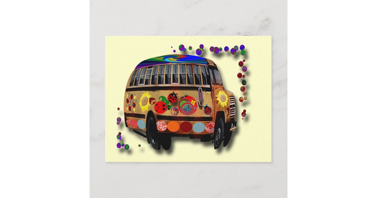 Ladybug Bus Postcard | Zazzle
