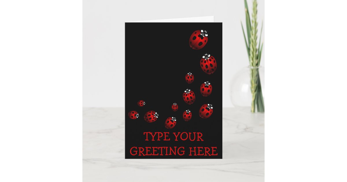 Ladybug Card Custom Ladybug Art Card - Custom | Zazzle