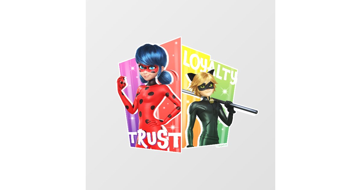 Ladybug & Cat Noir | Trust & Loyalty Wall Decal | Zazzle