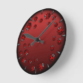 Ladybug Clock Cute Ladybug Ladybird Bug Wall Clock | Zazzle