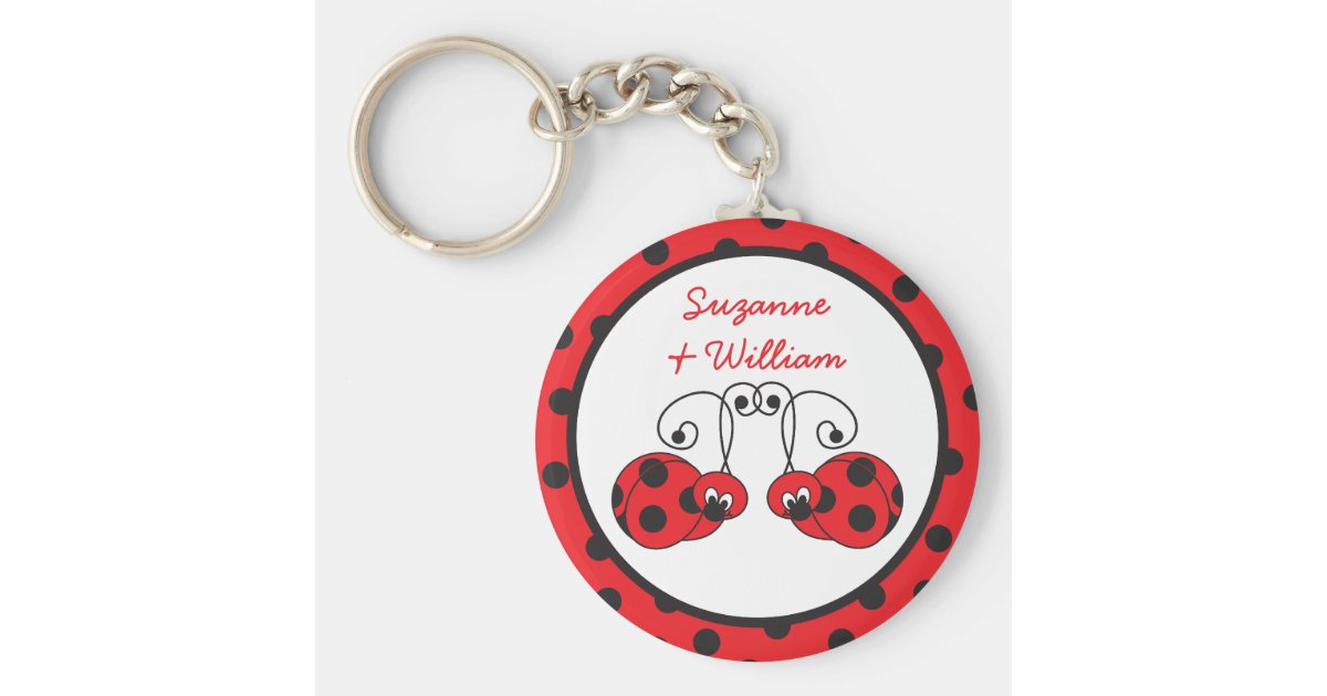Ladybug Couple Keychain | Zazzle