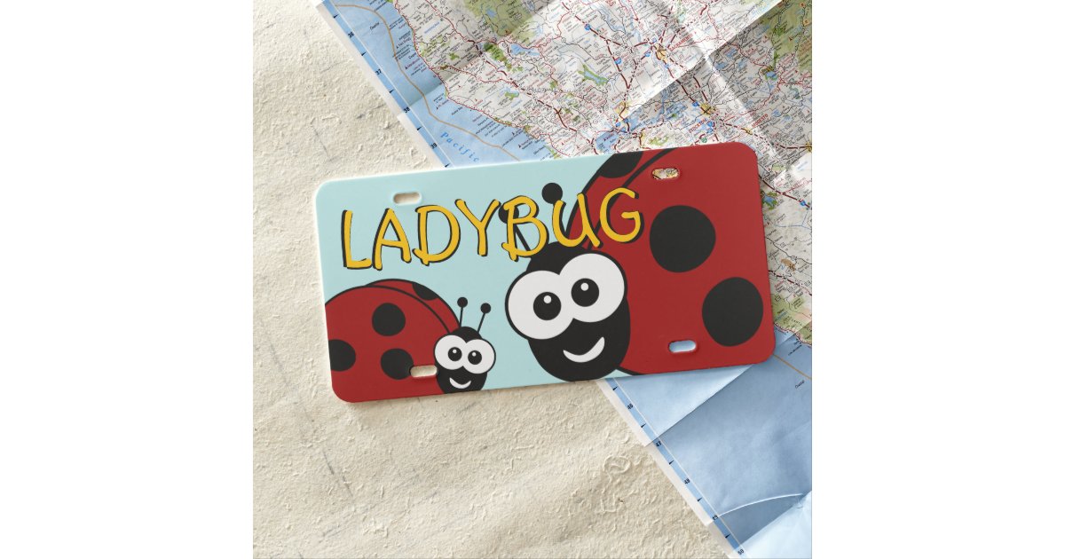 Ladybug Custom License Plate | Zazzle