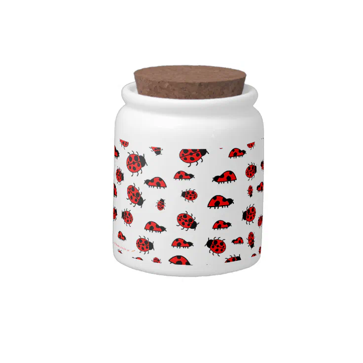 Ladybug Gifts Cute Ladybugs Images Candy Jar | Zazzle