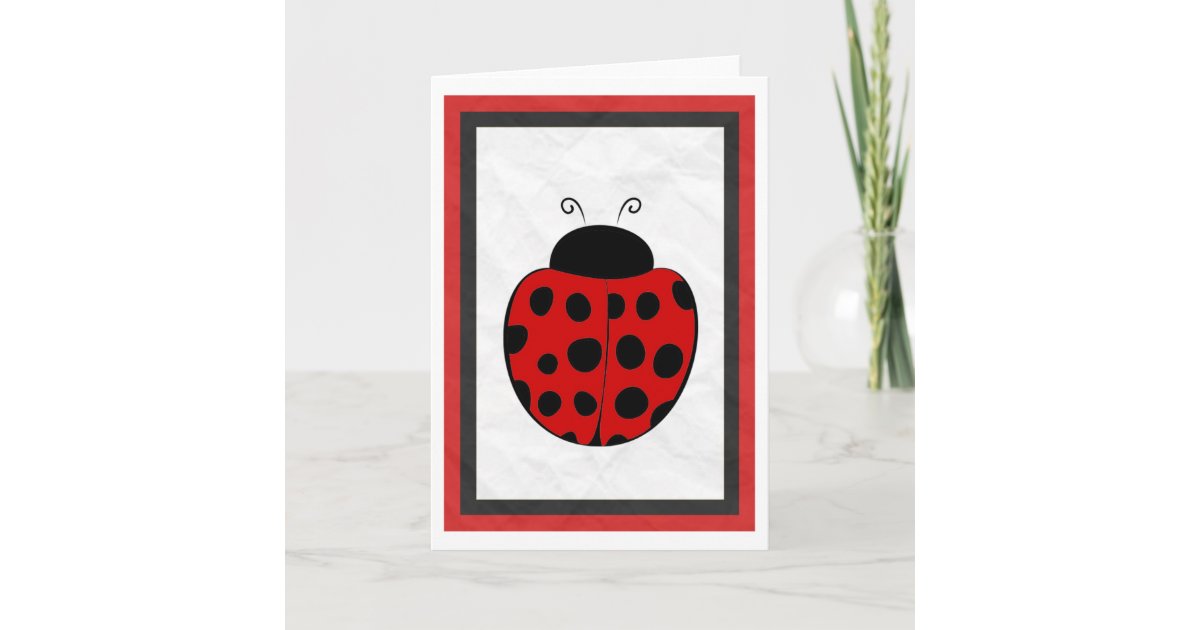 Ladybug Greeting Card | Zazzle