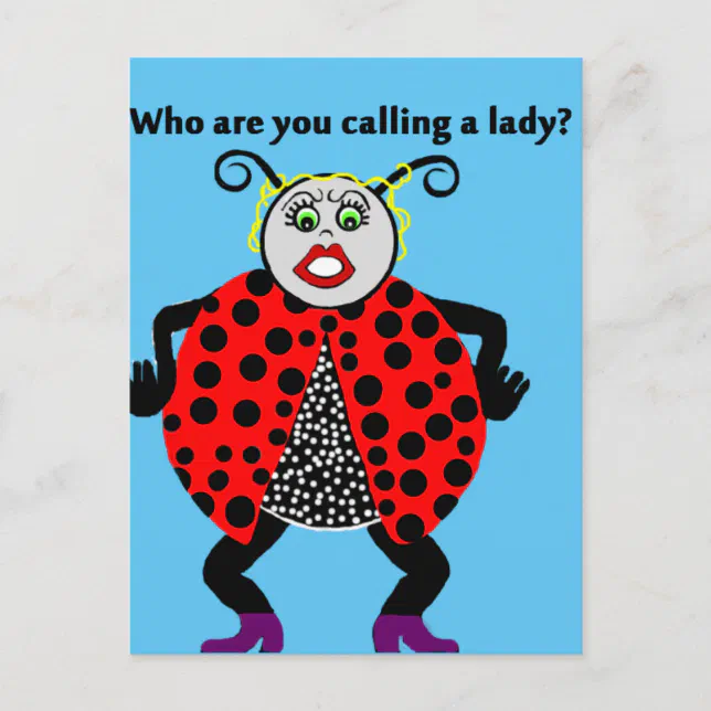 Ladybug Lady Bug Funny Postcard | Zazzle