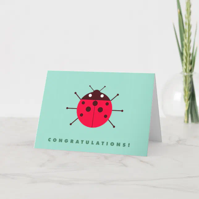 Ladybug / Ladybird Congratulations! Card | Zazzle