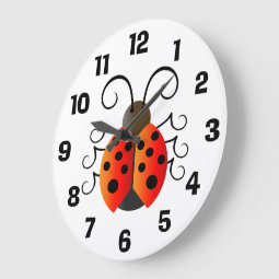 Ladybug Large Clock | Zazzle