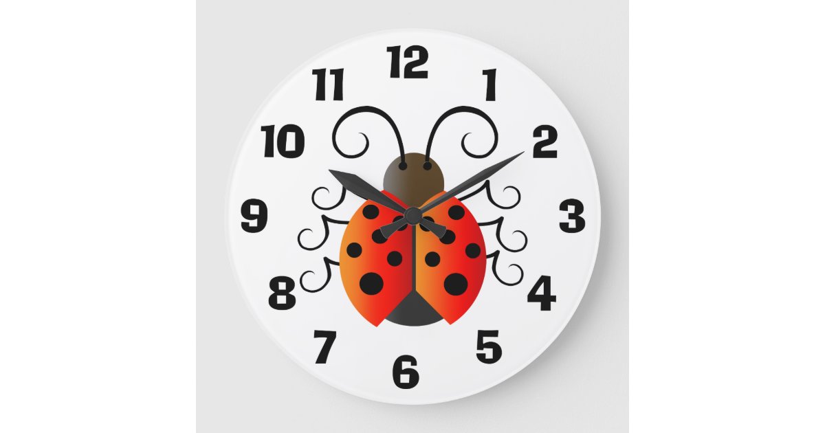 Ladybug Large Clock | Zazzle