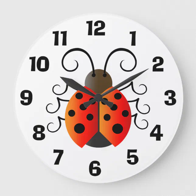 Ladybug Large Clock | Zazzle
