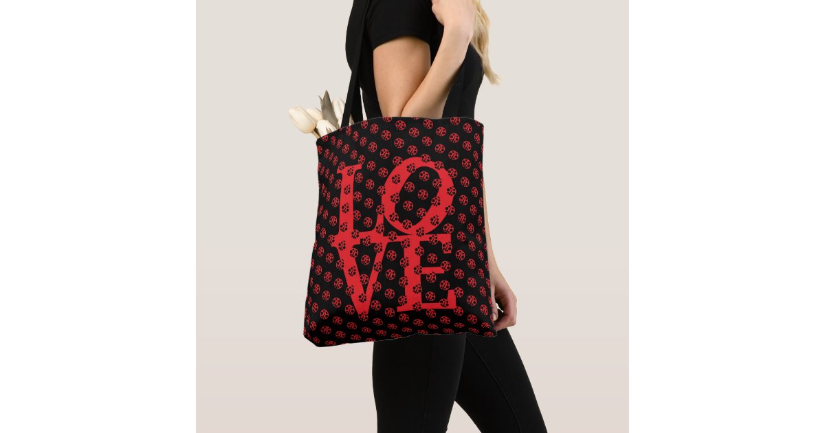 Ladybug Love Polka Dot Tote Bag | Zazzle