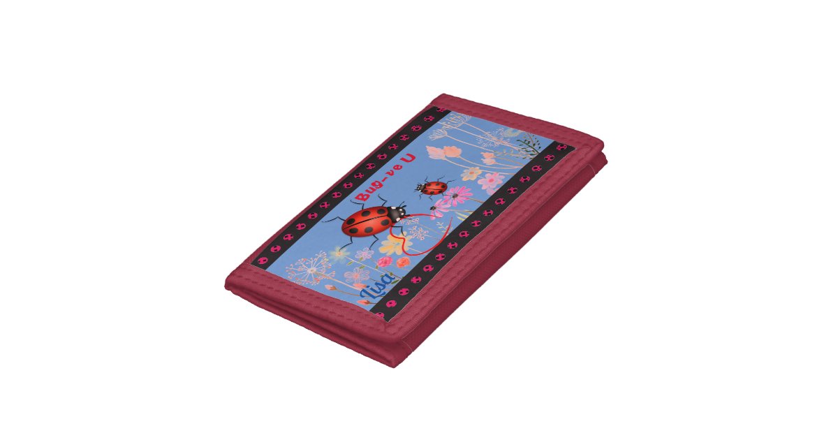 Ladybug love trifold wallet | Zazzle