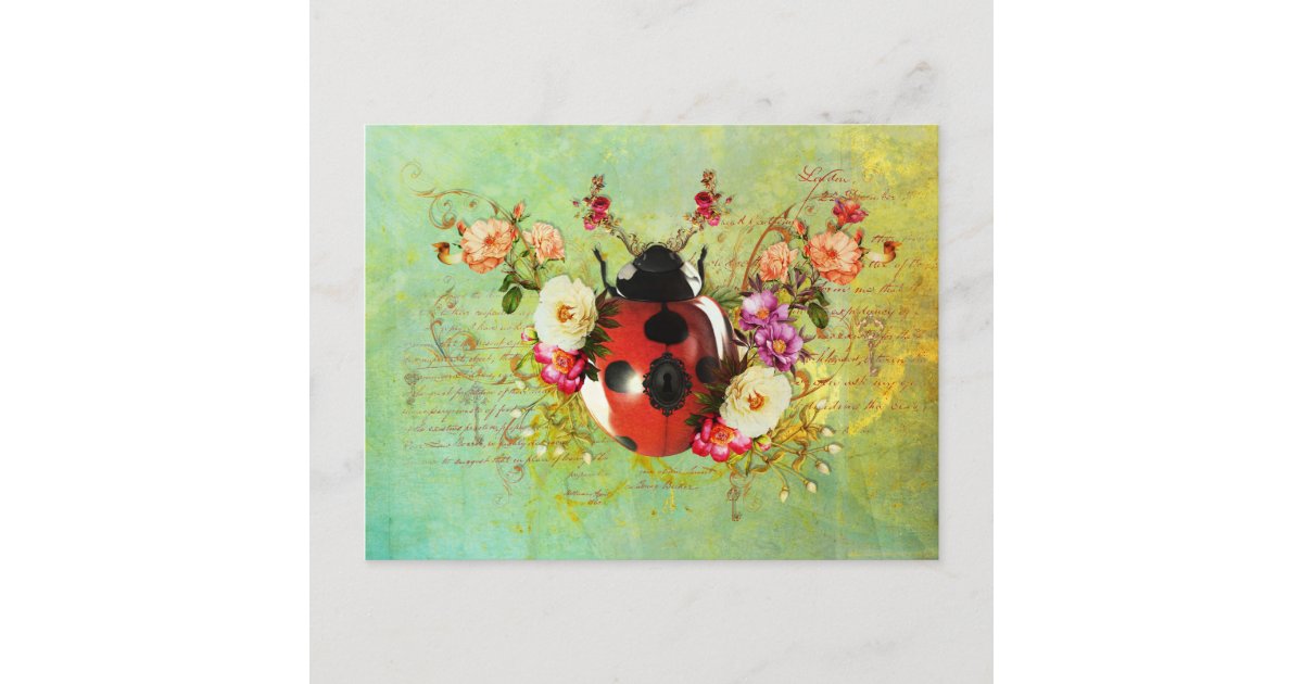 Ladybug Luck Postcard | Zazzle