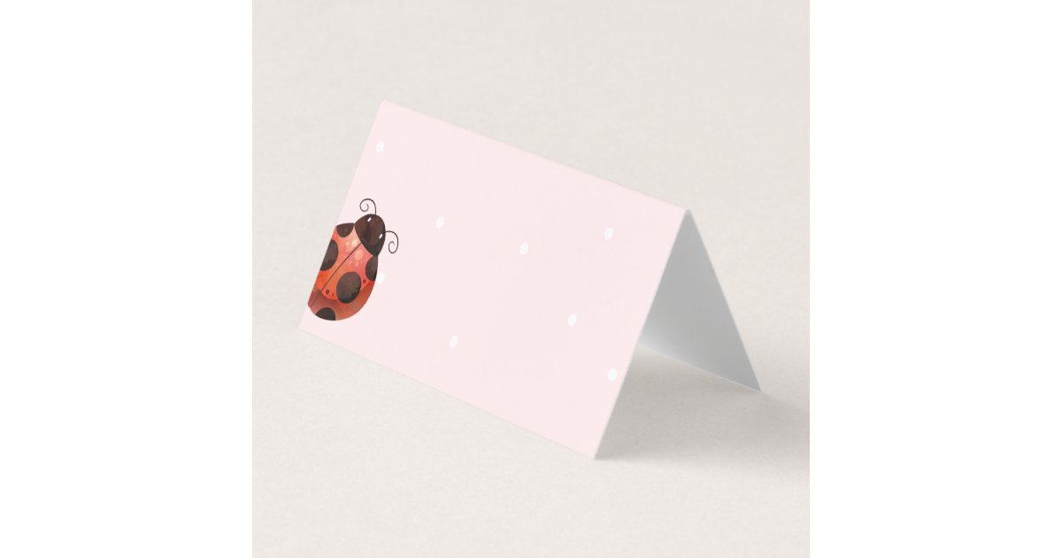 Ladybug Menu Tent Cards & Place Cards | Zazzle.com