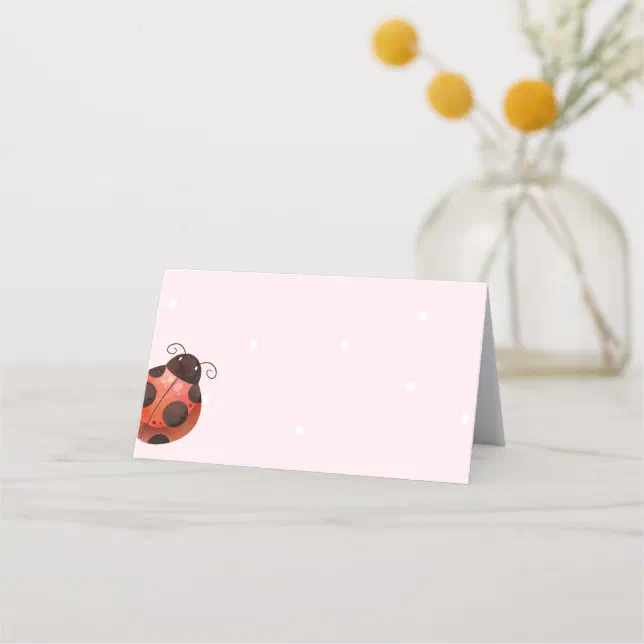 Ladybug Menu Tent Cards & Place Cards | Zazzle