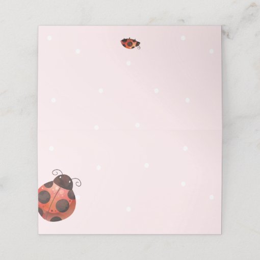 Ladybug Menu Tent Cards & Place Cards | Zazzle