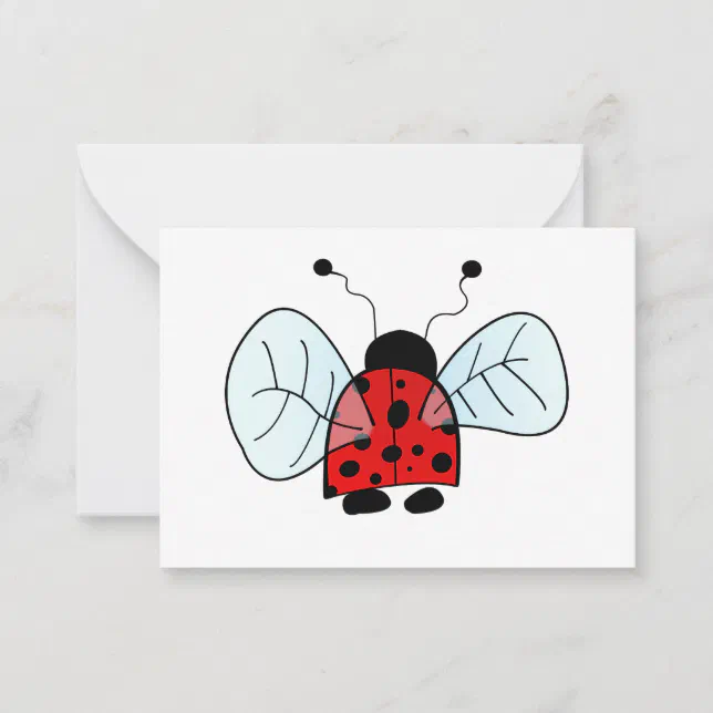 Ladybug Note Card | Zazzle