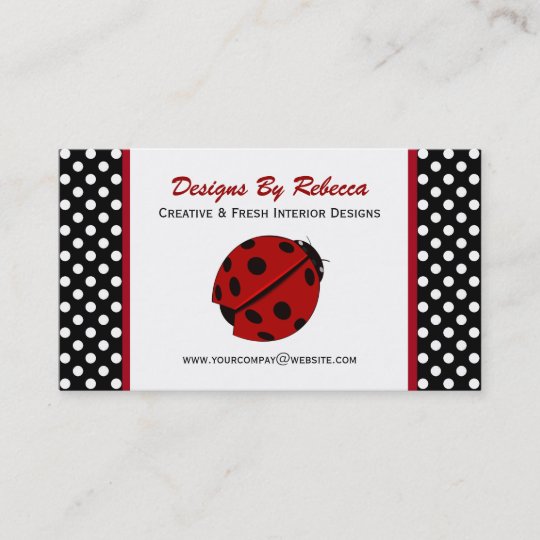 Ladybug & Polka Dots Business Cards | Zazzle.com