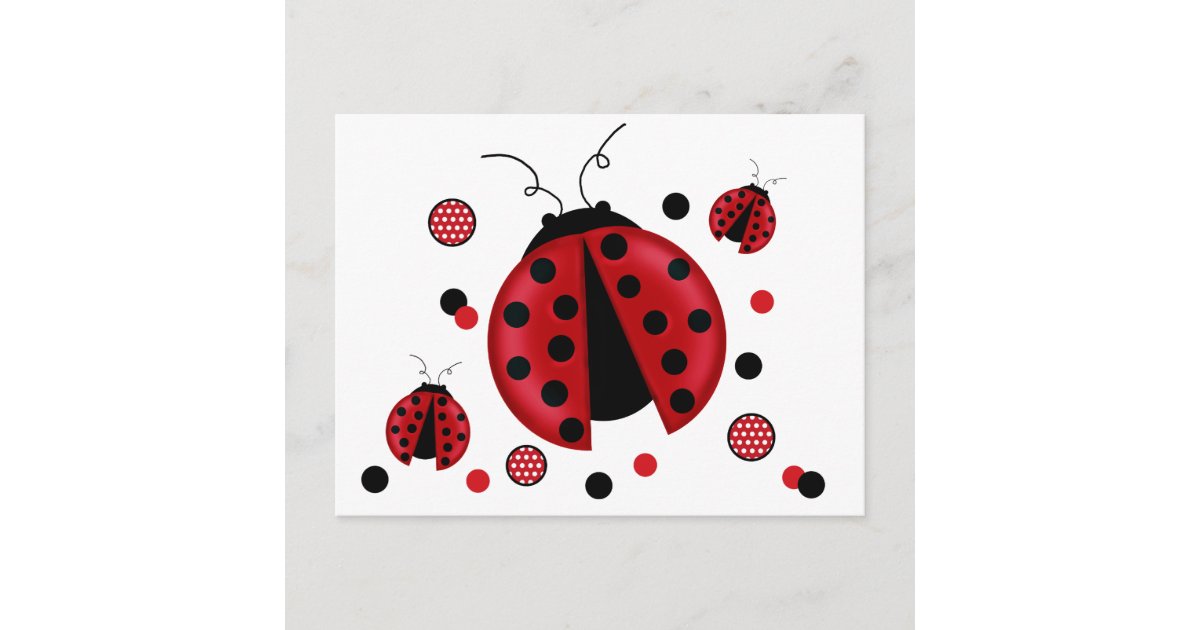 Ladybug postcards | Zazzle