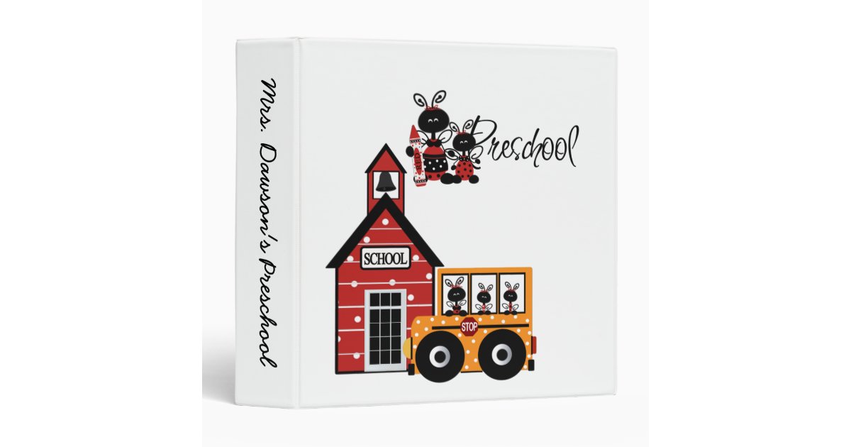 Ladybug Preschool Binder | Zazzle