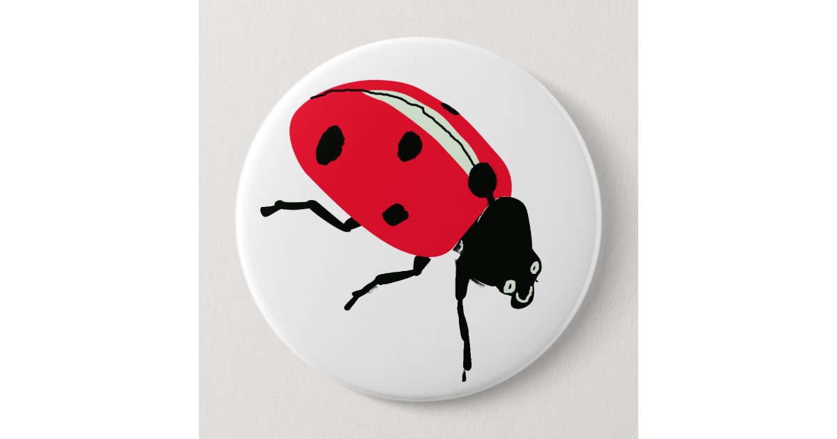 Ladybug, red button | Zazzle