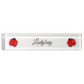 Ladybug, Red with Black Spots Desk Name Plate | Zazzle