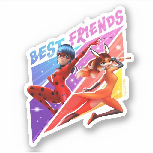 Ladybug & Rena Rouge | Best Friends Sticker | Zazzle