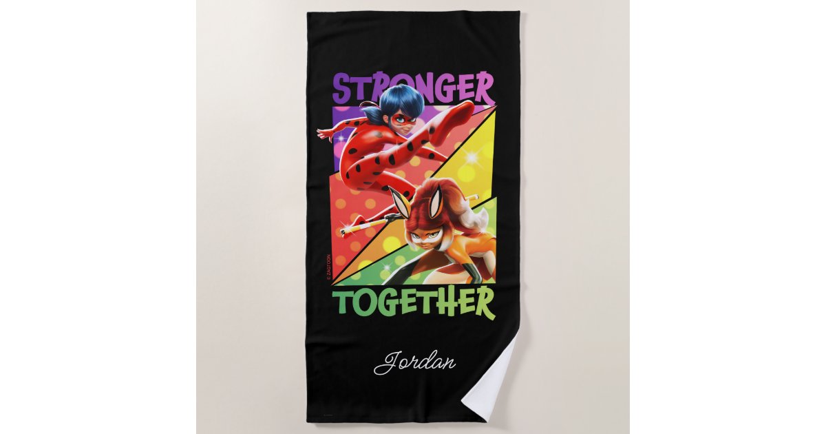 Ladybug & Rena Rouge | Stronger Together Beach Towel | Zazzle