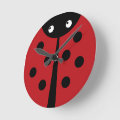 Ladybug Round Clock | Zazzle