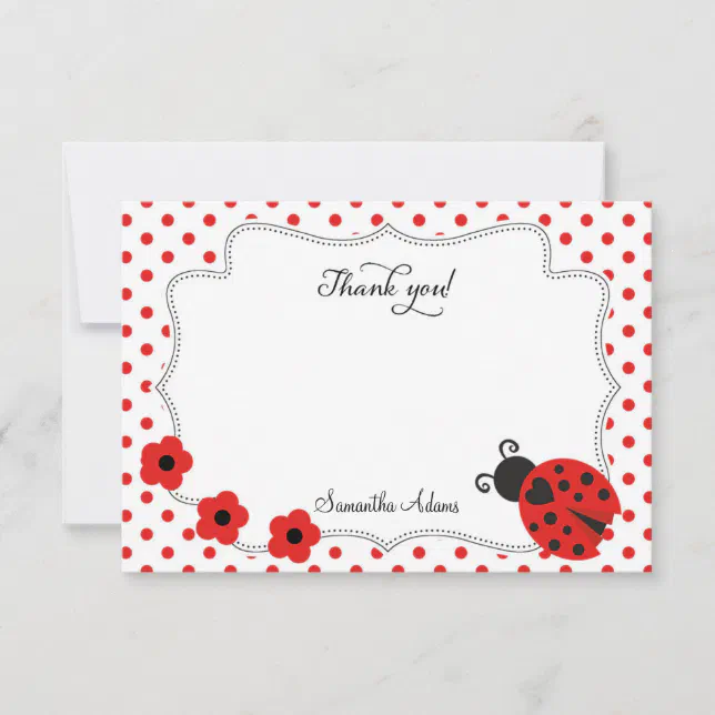 Ladybug Thank You Card | Zazzle
