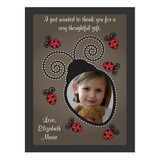 Ladybug Thank You Card Post Card | Zazzle.com